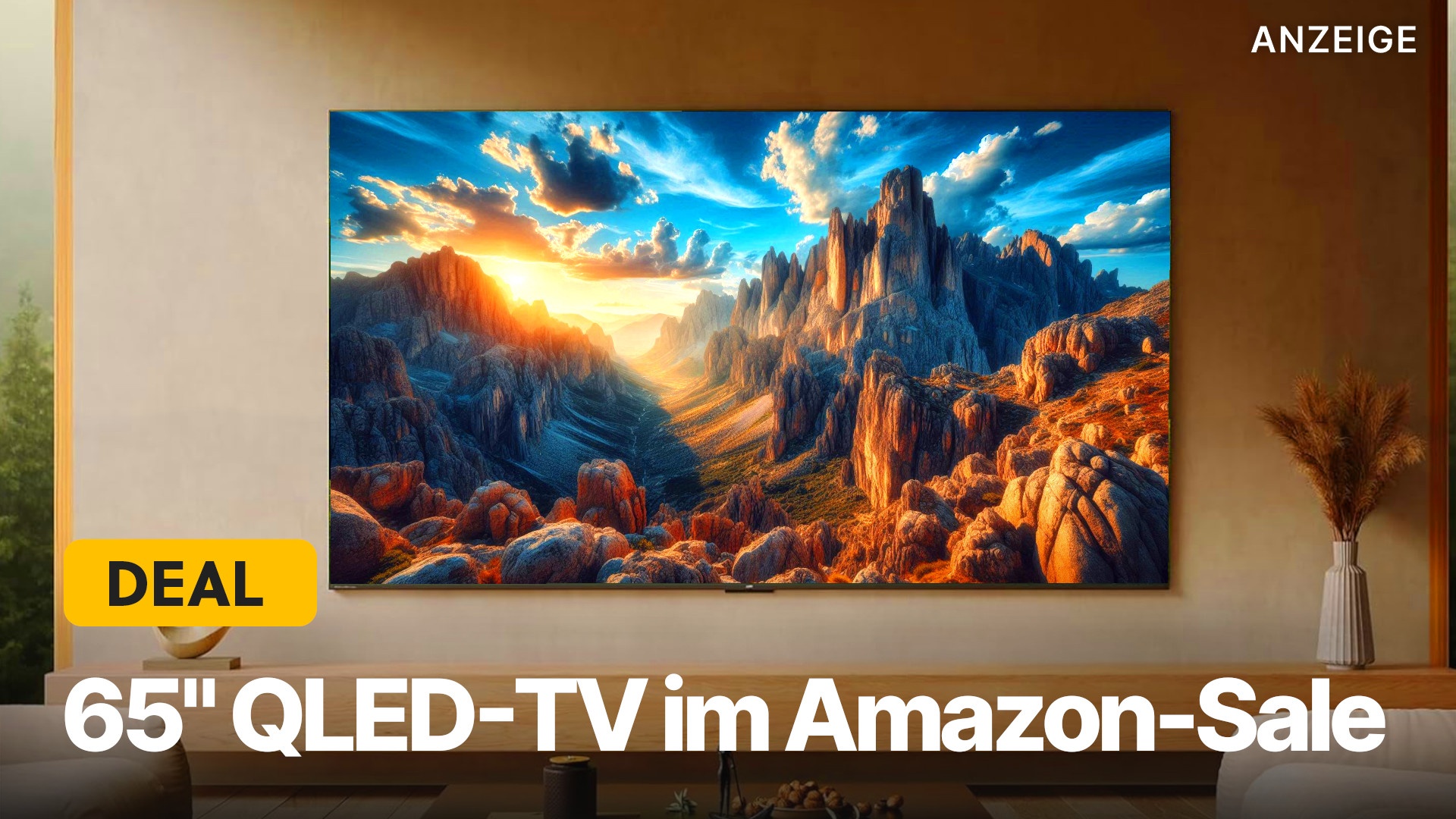 65 Zoll QLED-Fernseher jetzt im Top-Angebot: Amazon haut diesen 4K-TV mit 144Hz gerade zum ...