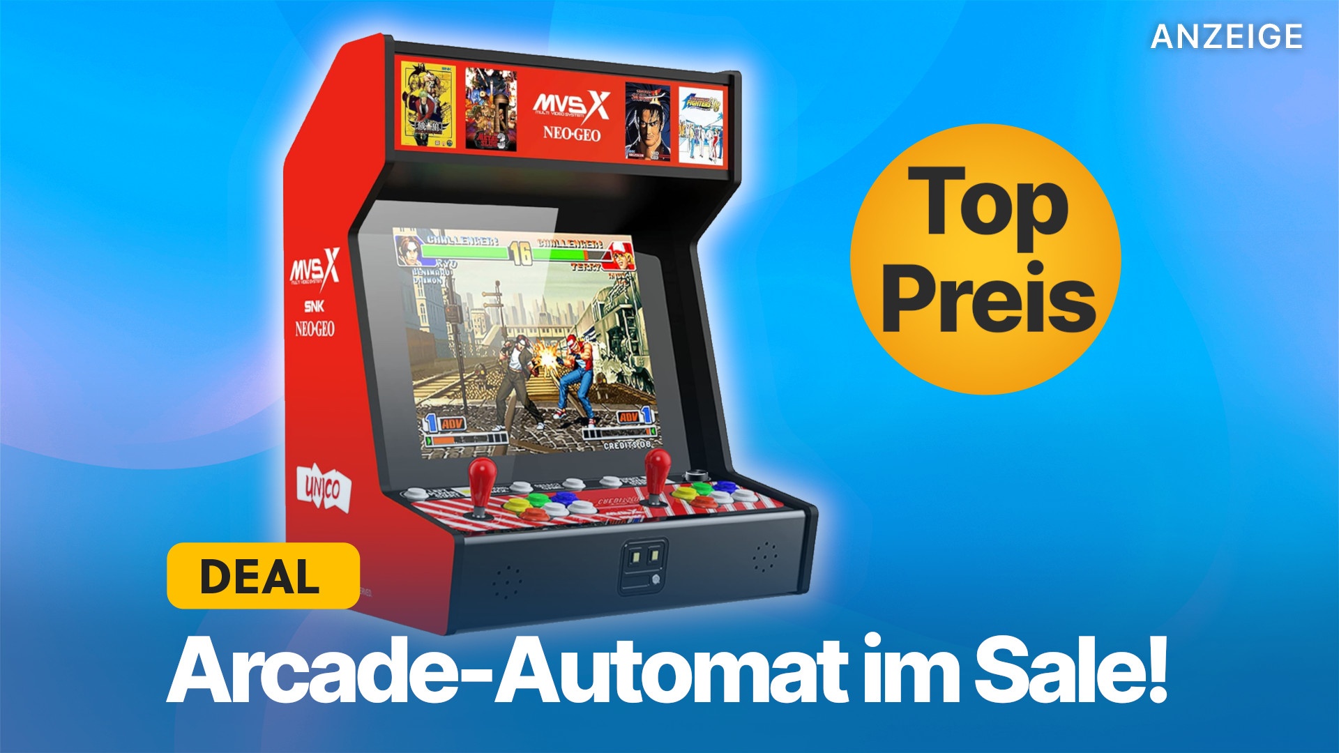 Spielen wie in den 90ern: Arcade-Automaten mit 50 Spieleklassikern ...
