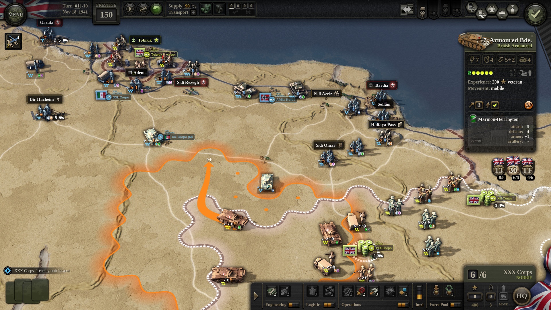 Unity of Command 2: Desert Rats - Screenshots